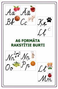 Krāsojamie alfabēta burti - Mācību materiāli