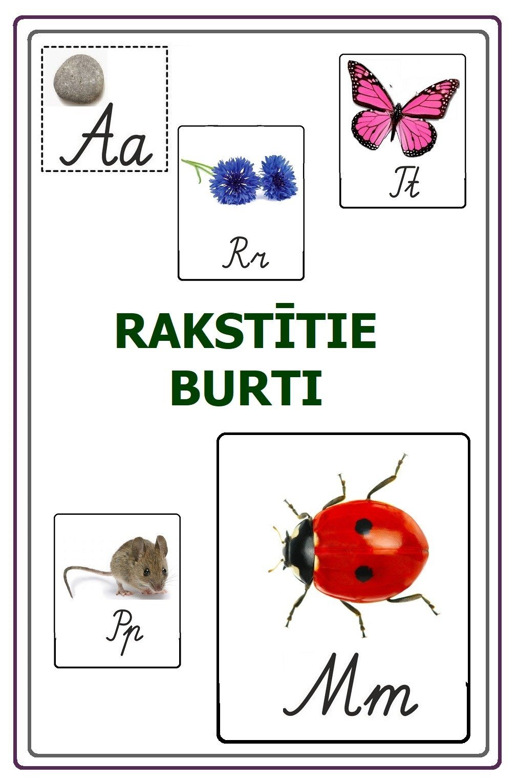 KARTĪTES - RAKSTĪTIE BURTI - Mācību materiāli