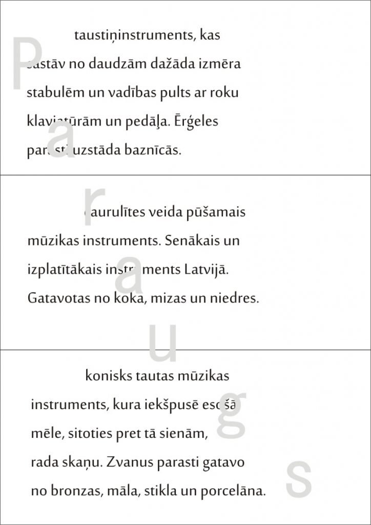 Mūzikas instrumenti - definīciju grāmatiņa - Mācību materiāli