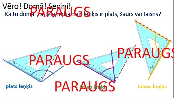 Leņķi daudzstūros. Matemātika.4.klase - Mācību materiāli