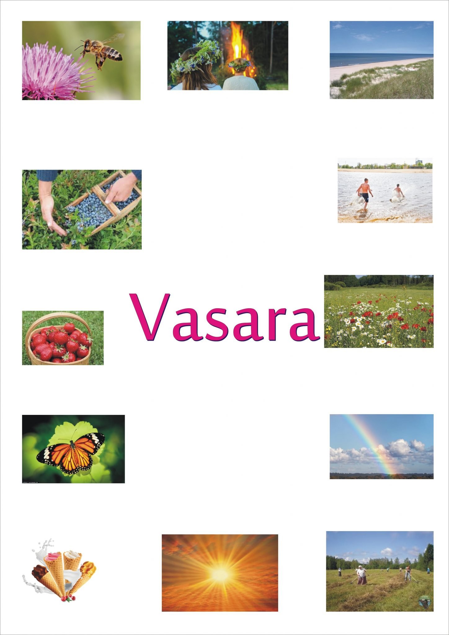 Valodas materiāls - vasara - Mācību materiāli