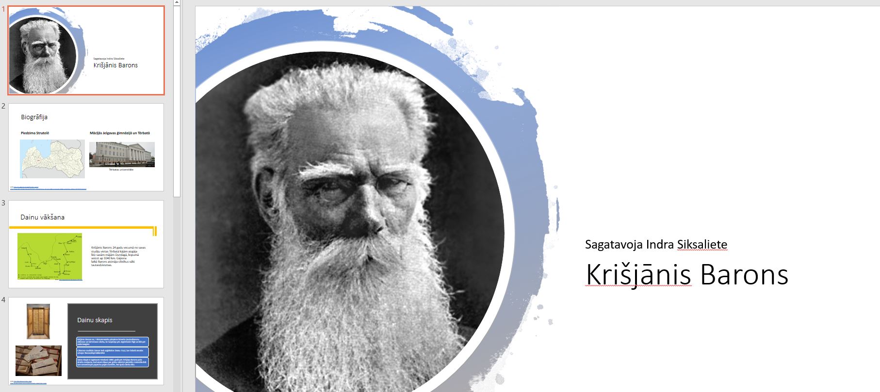 Krišjānis Barons - sākumskolai - Mācību materiāli
