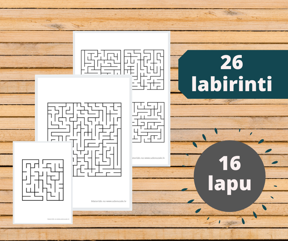 Labirinti (26 dažādas sarežģītības) - Mācību materiāli