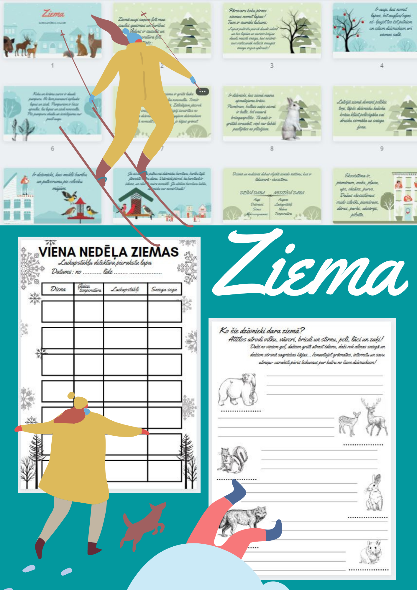 ZIEMA- dabaszinību materiāls 1.,2. un arī 3. klasei! - Mācību materiāli