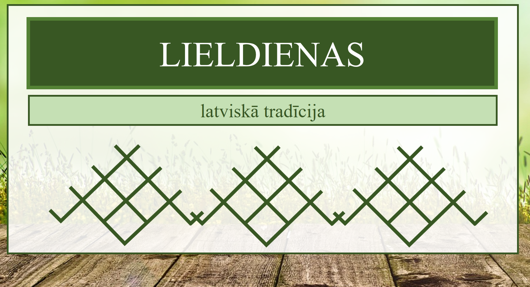 Lieldienas - latviskā tradīcija - Mācību materiāli