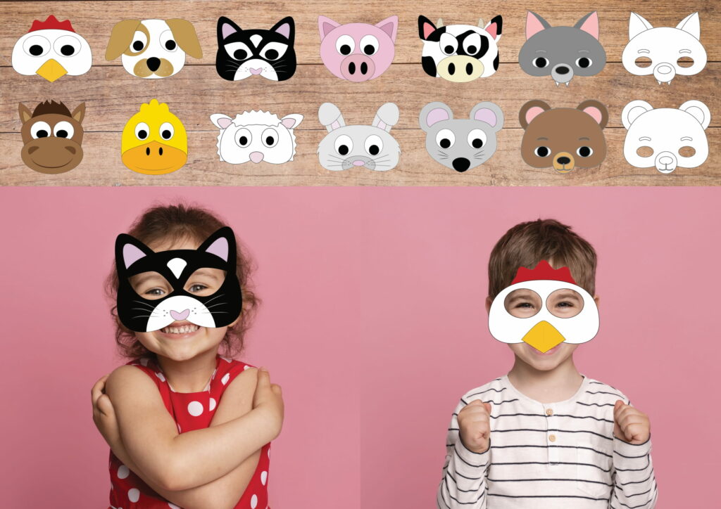 MASKAS. Krāsainas un krāsojamās. 🐓 - Mācību materiāli