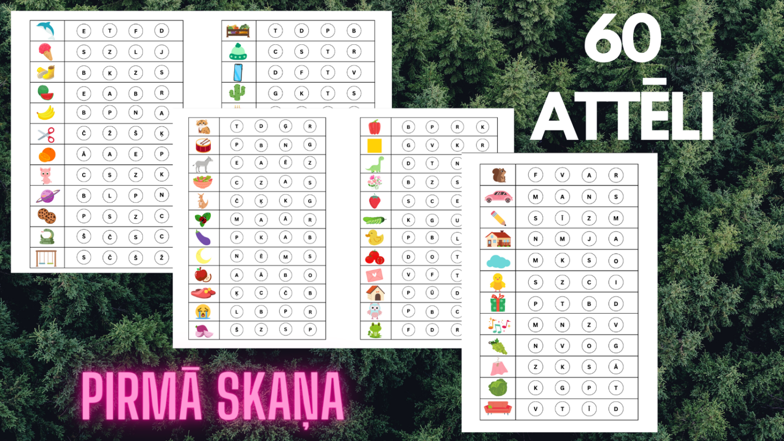 Nosaki pirmo skaņu vārdā! - Mācību materiāli