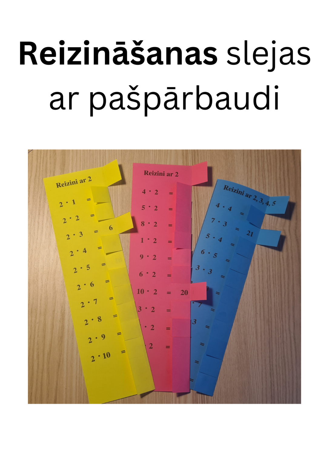 Reizināšanas tabulas - Mācību materiāli