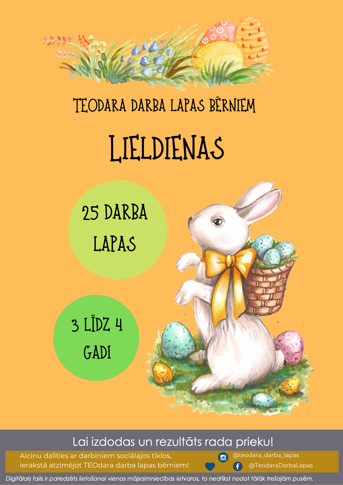 Lieldienas (3-4 gadi) - Mācību materiāli