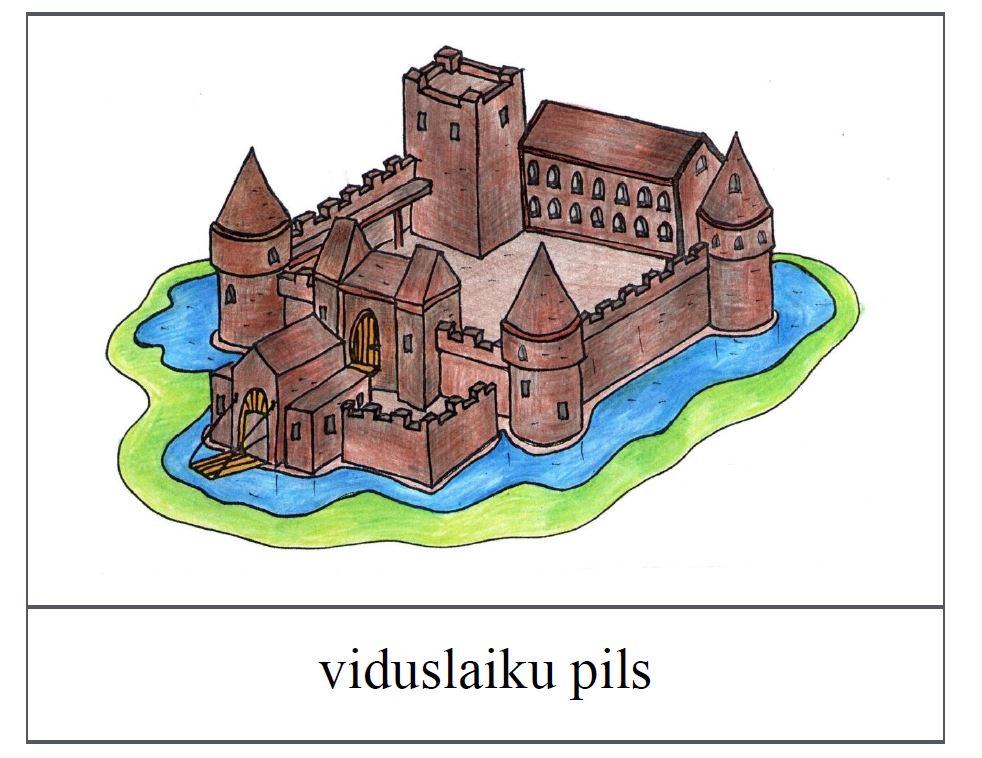 Viduslaiku pils (lasīšanas kartītes) - Mācību materiāli