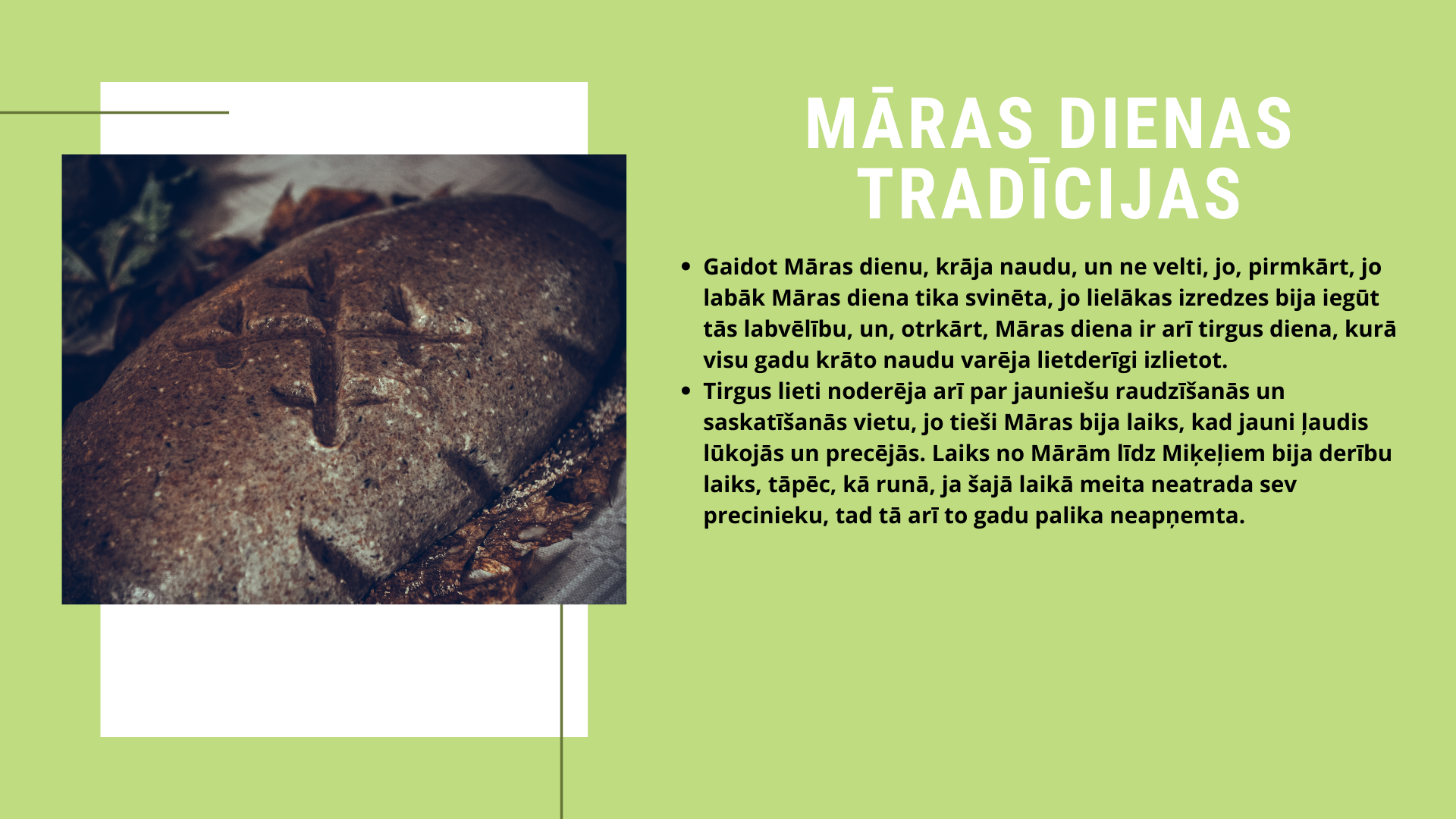 "GADSKĀRTU SVĒTKI MĀRAS". - Mācību materiāli