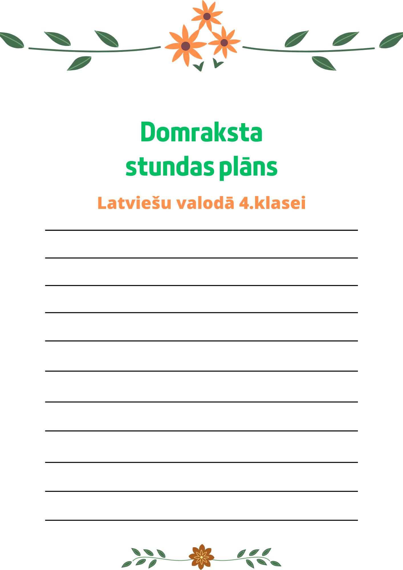 Domraksta stundas plāns - Mācību materiāli