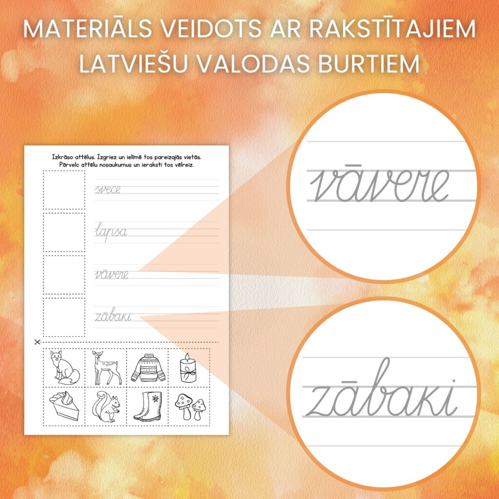 Rudens rakstīšana - Mācību materiāli