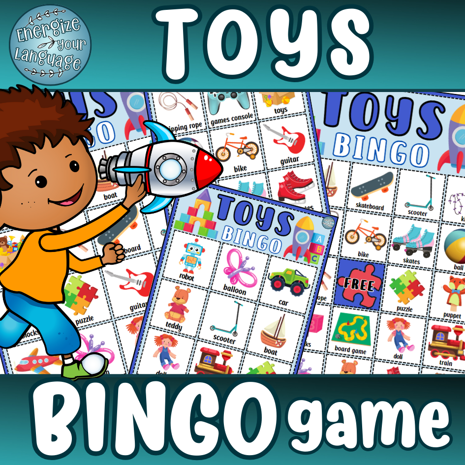 Toys Vocabulary BINGO Game - Mācību materiāli