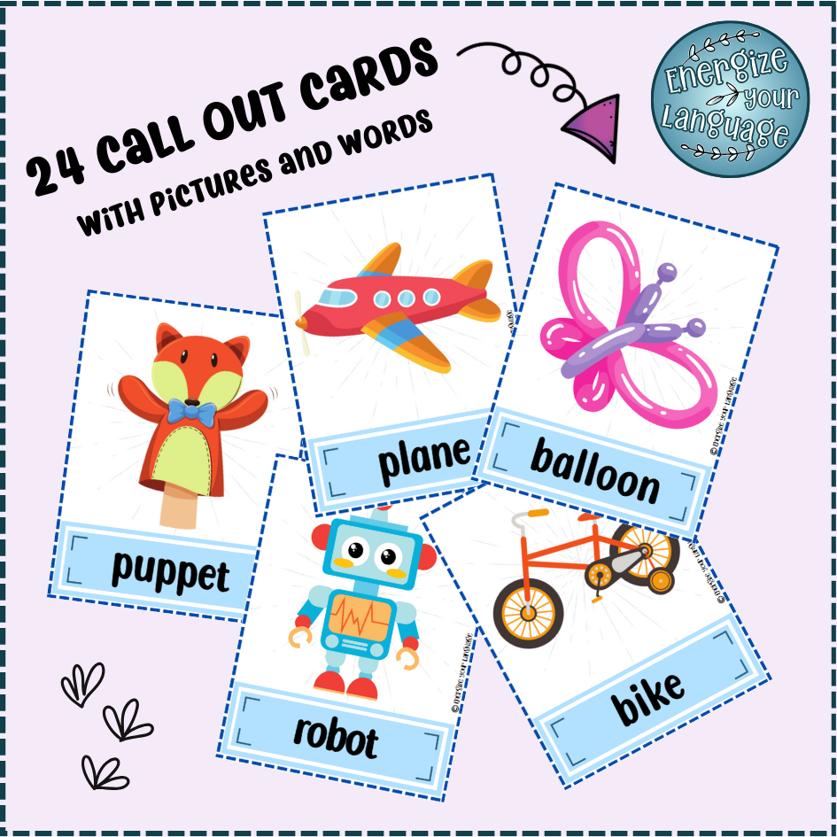 Toys Vocabulary BINGO Game - Mācību materiāli