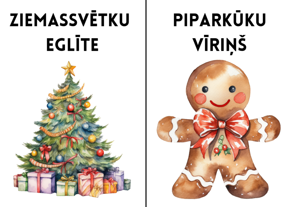 Ziemassvētku attēli runājošai sienai. - Mācību materiāli