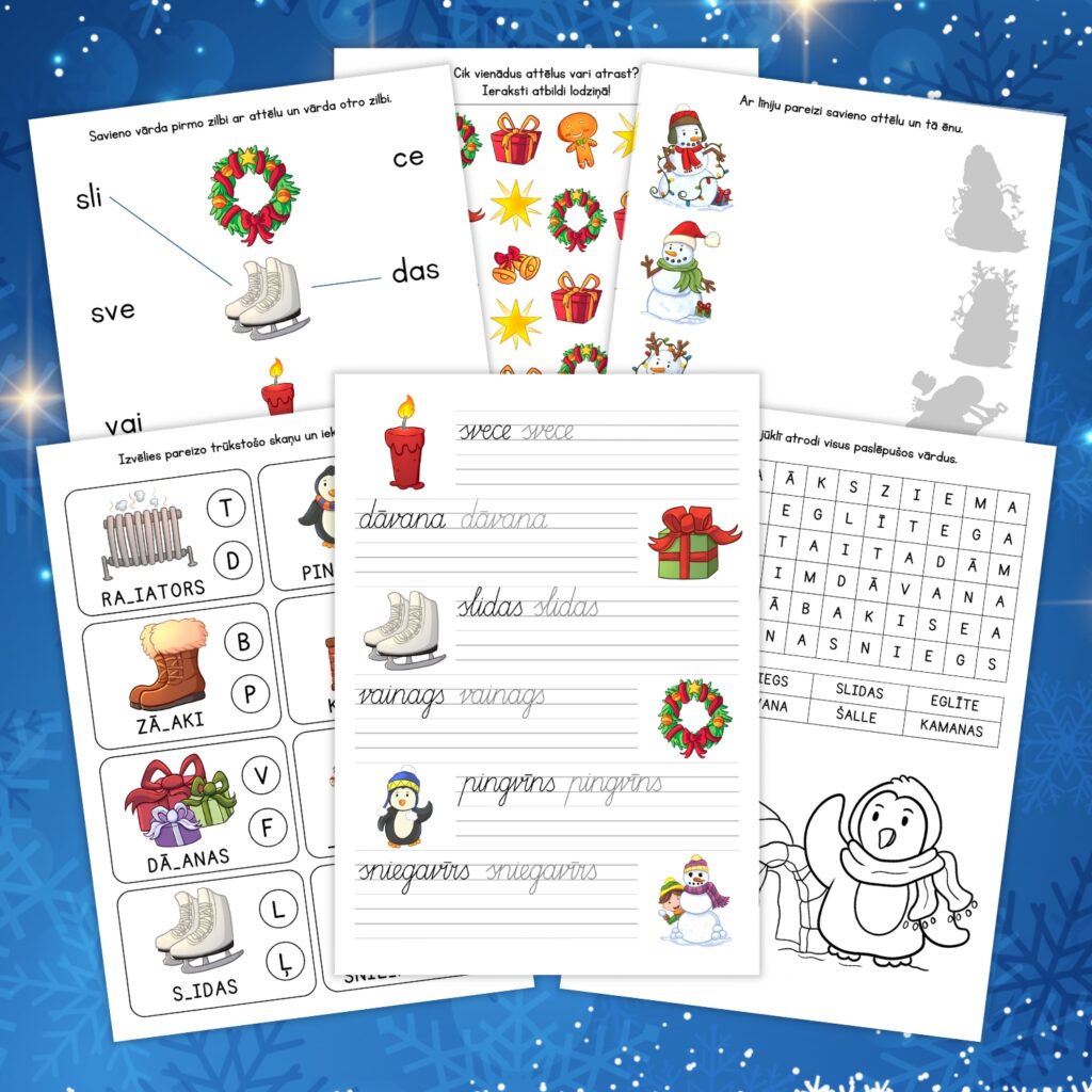Ziemas uzdevumi - Mācību materiāli