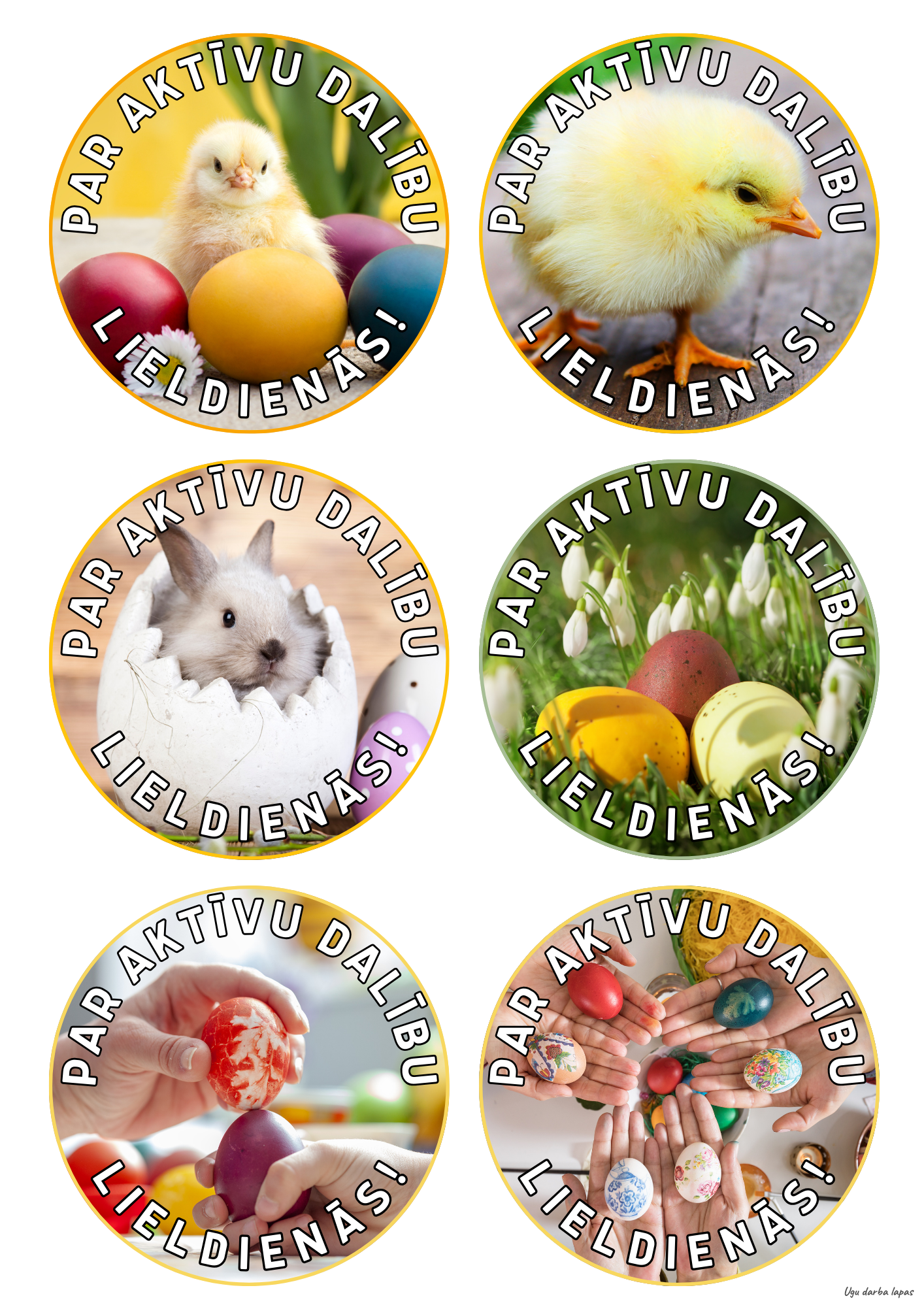 MEDAĻAS "LIELDIENAS" - Mācību materiāli