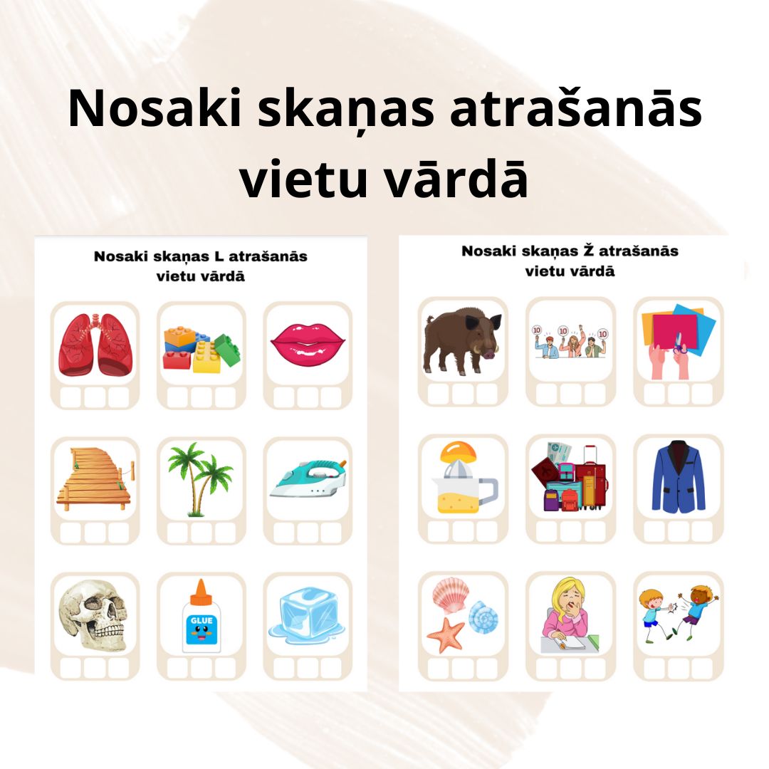 Nosaki skaņas atrašanās vietu vārdā - Mācību materiāli
