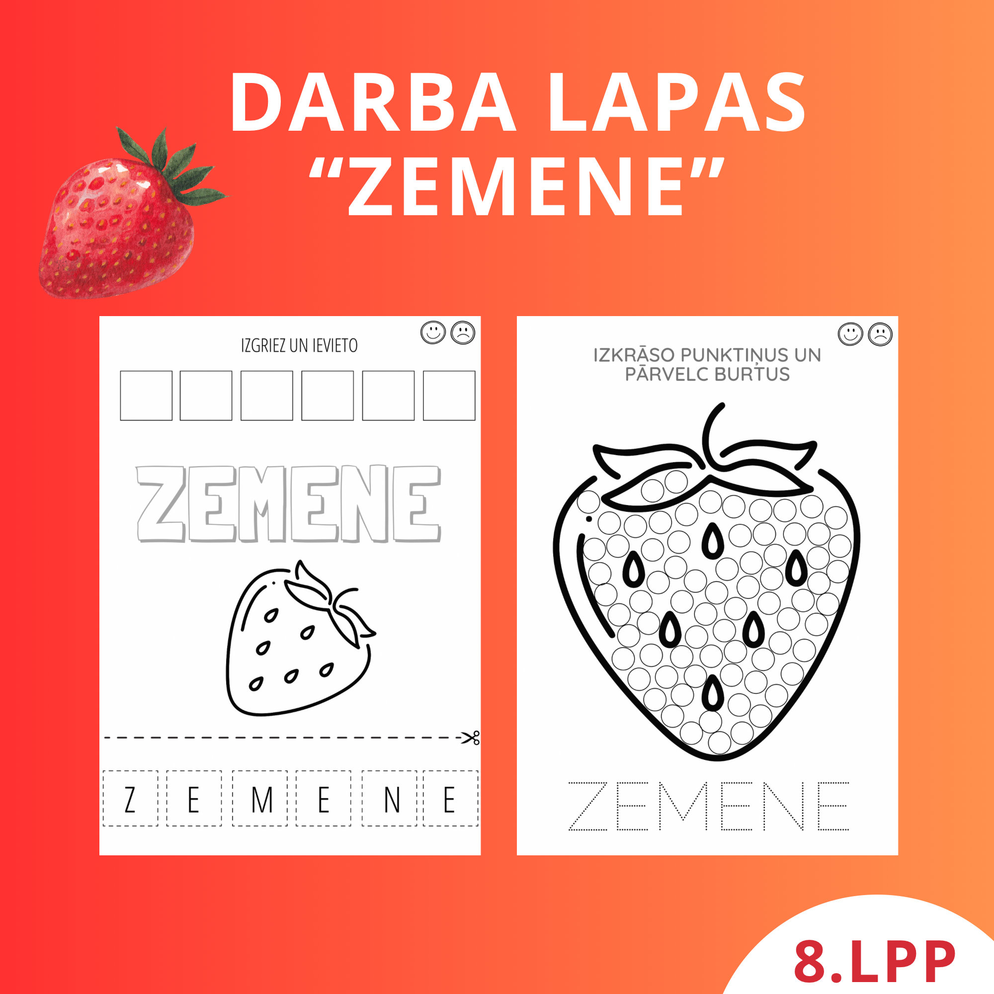 Darba lapas "ZEMENES" - Mācību materiāli
