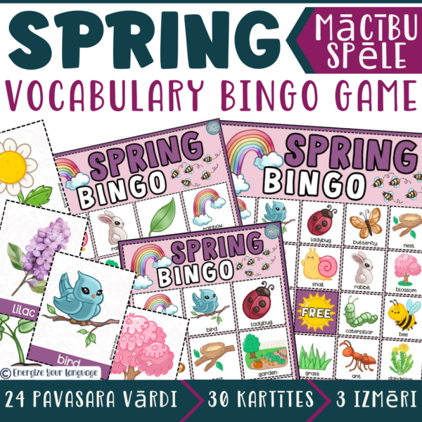 Spring Season Vocabulary BINGO / Mācību spēle - Mācību materiāli