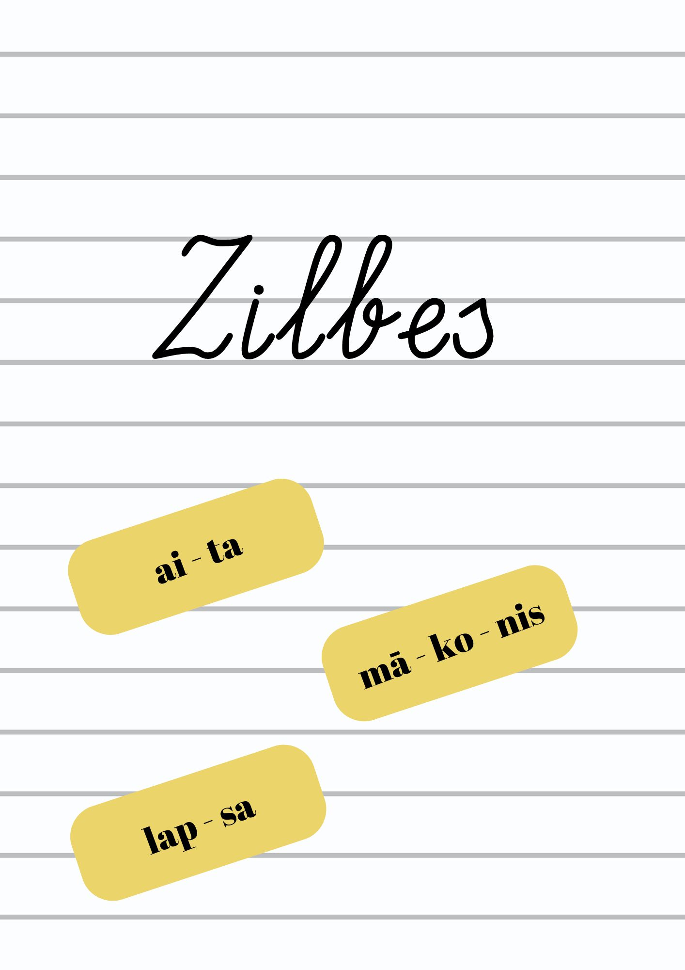 zilbes - Mācību materiāli
