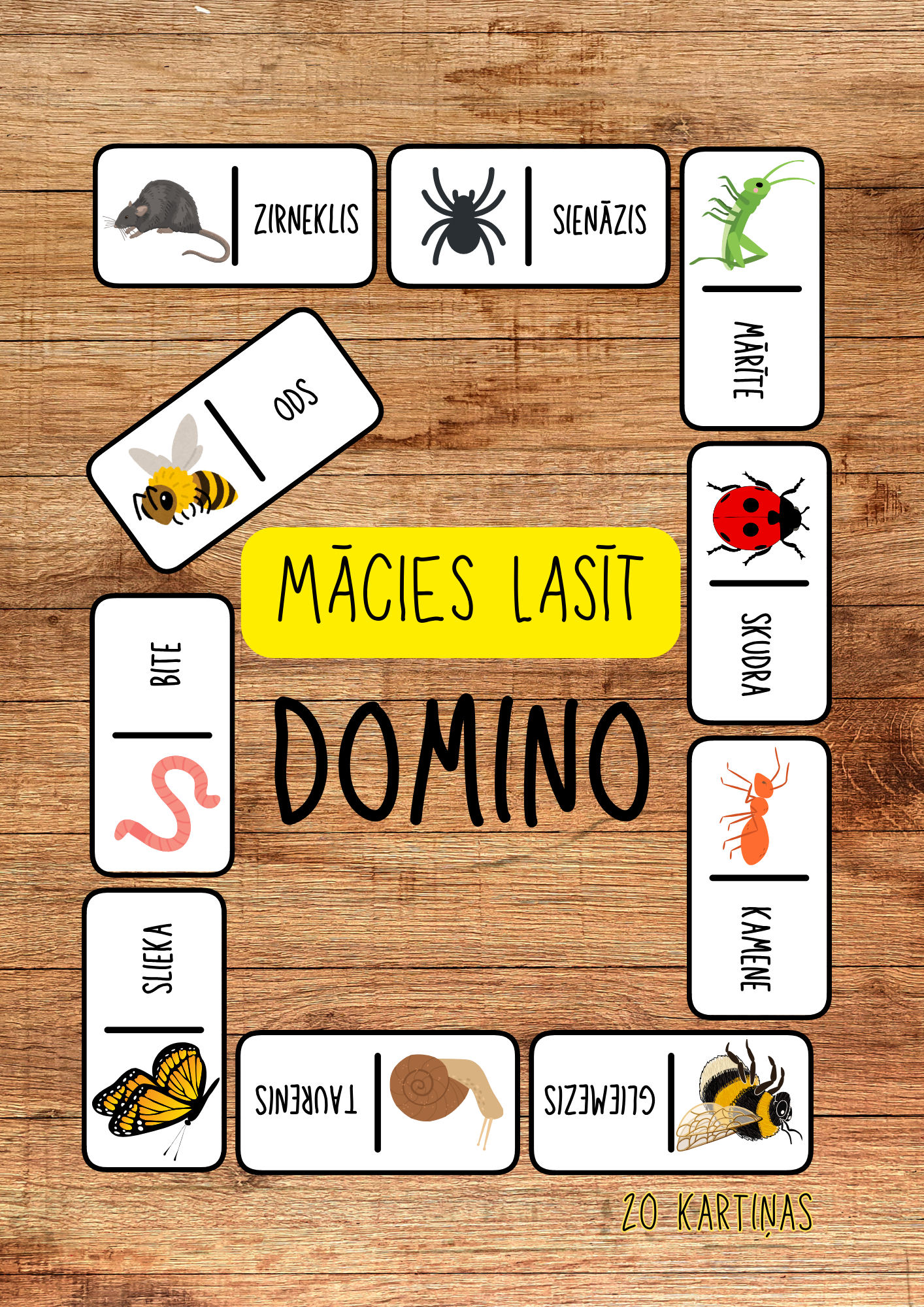 Mācies lasīt - domino - Mācību materiāli