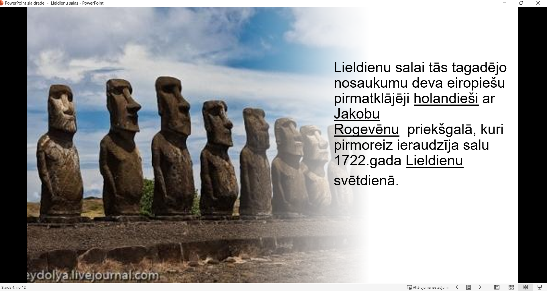 Lieldienu sala - noslēpumainā akmens statuju zeme - Mācību materiāli