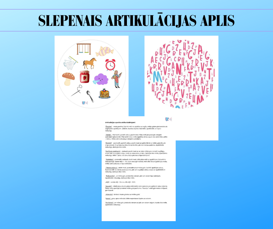 Slepenais artikulācijas aplis - Mācību materiāli