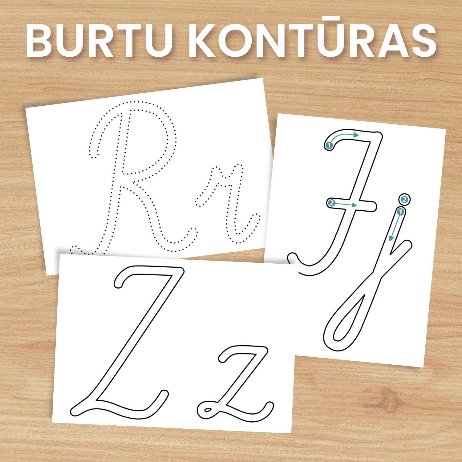 Burtu darba lapas - Mācību materiāli
