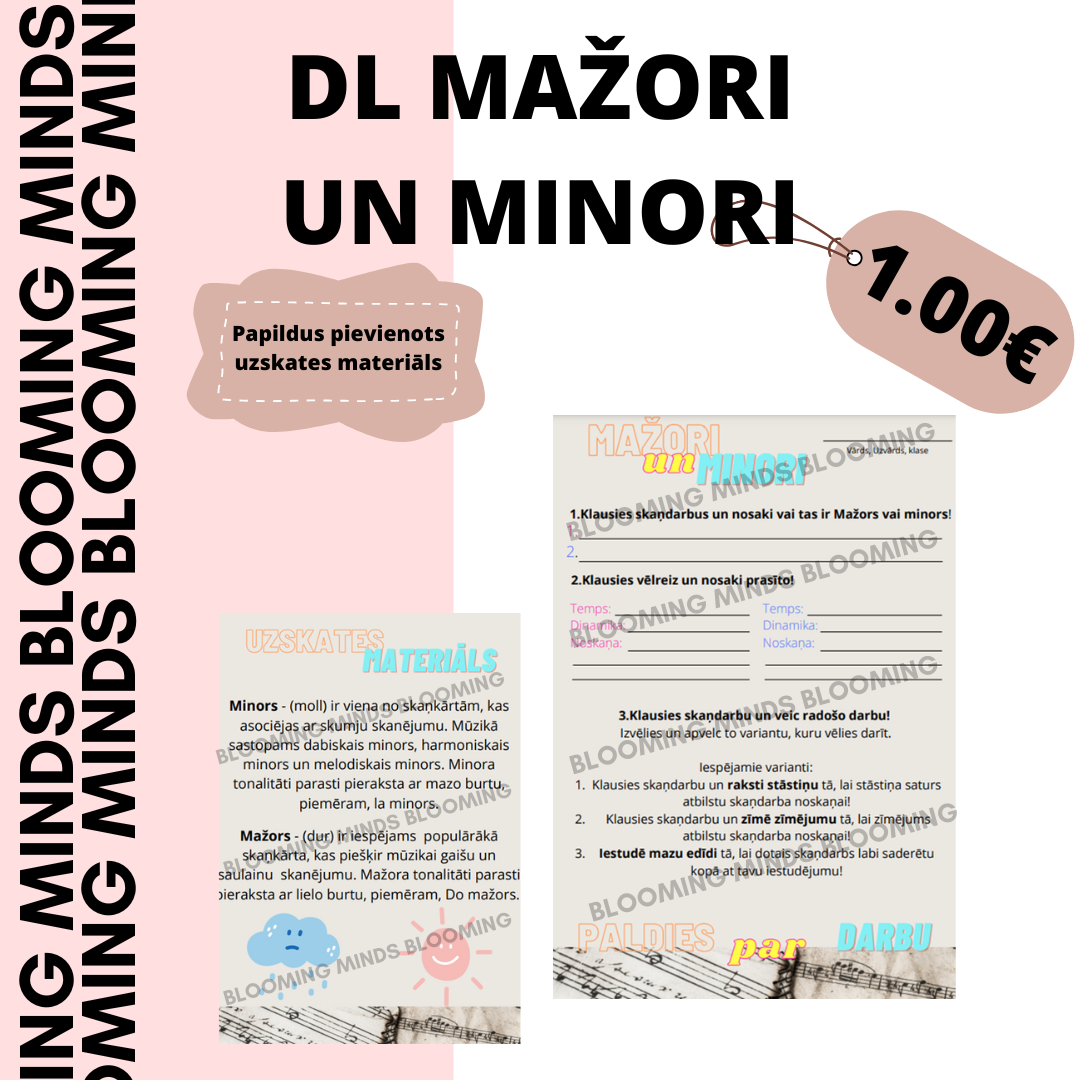 Mažors un minors - Mācību materiāli