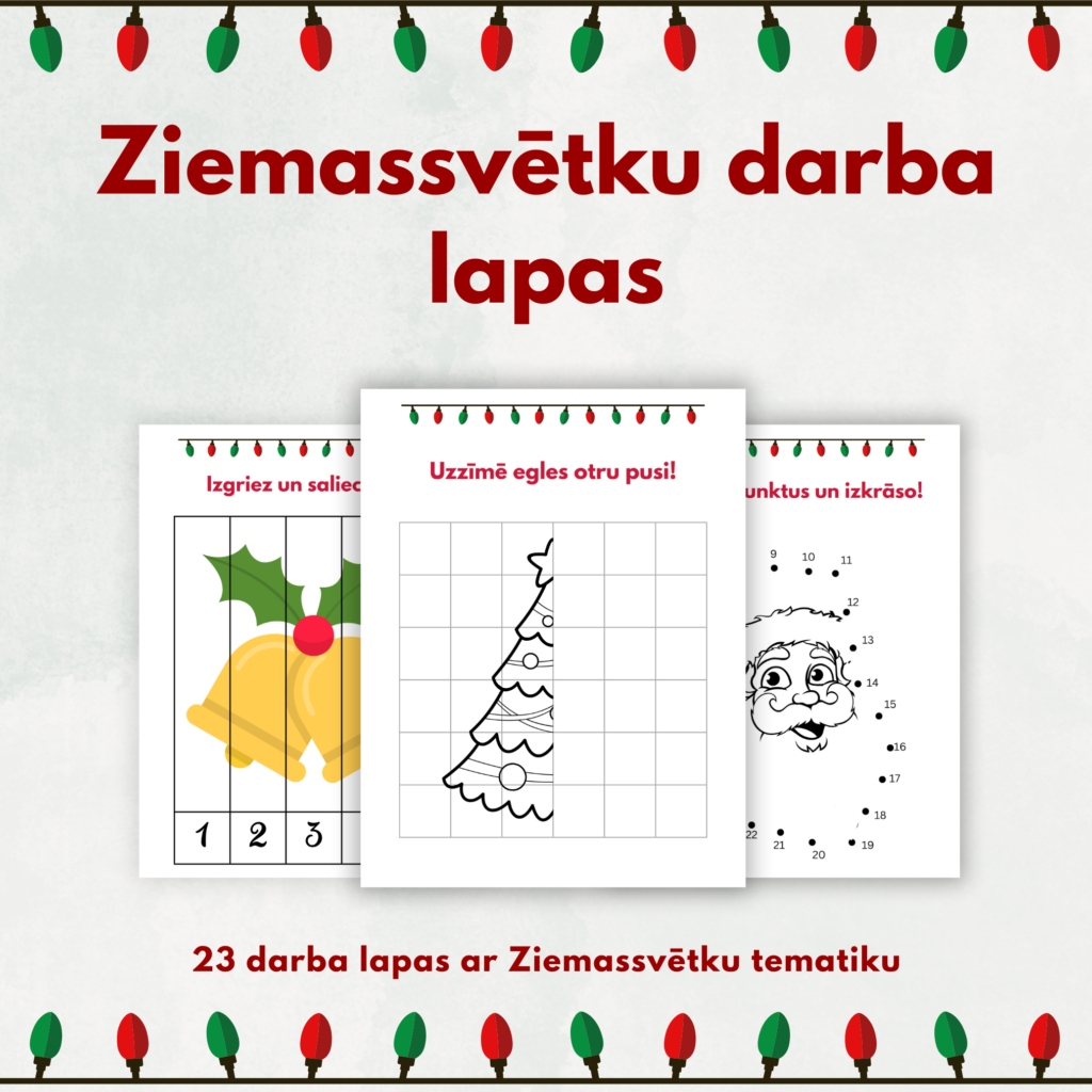Ziemassvētku darba lapas - Mācību materiāli