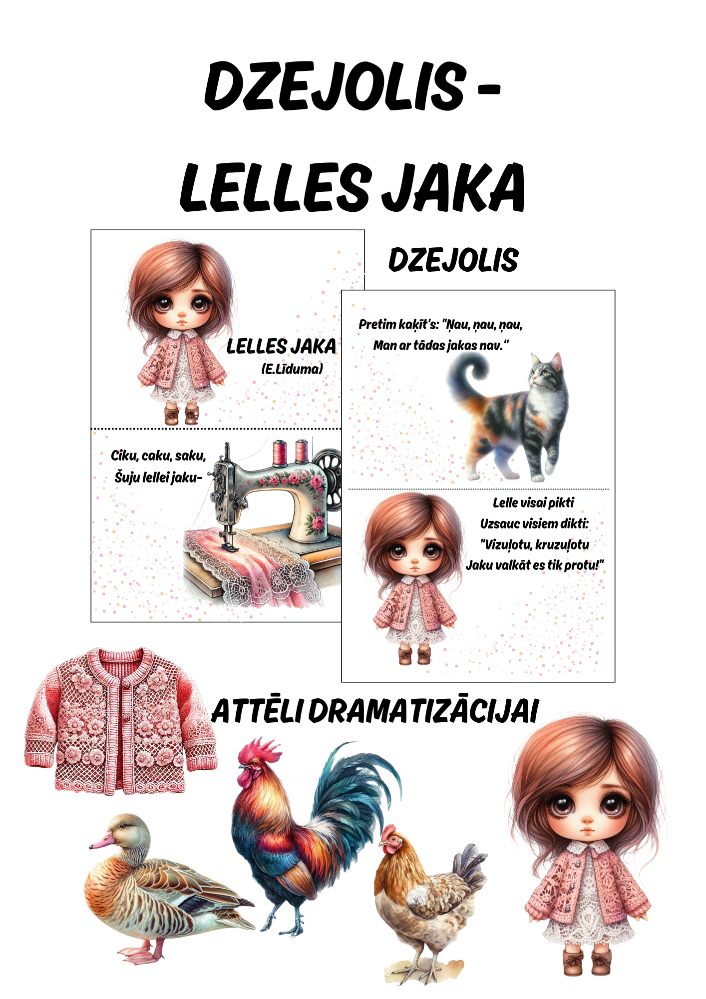 Dzejolis - Lelles jaka - Mācību materiāli