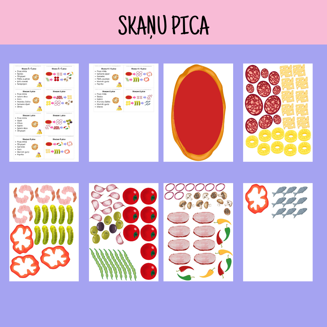 Skaņu pica - Mācību materiāli