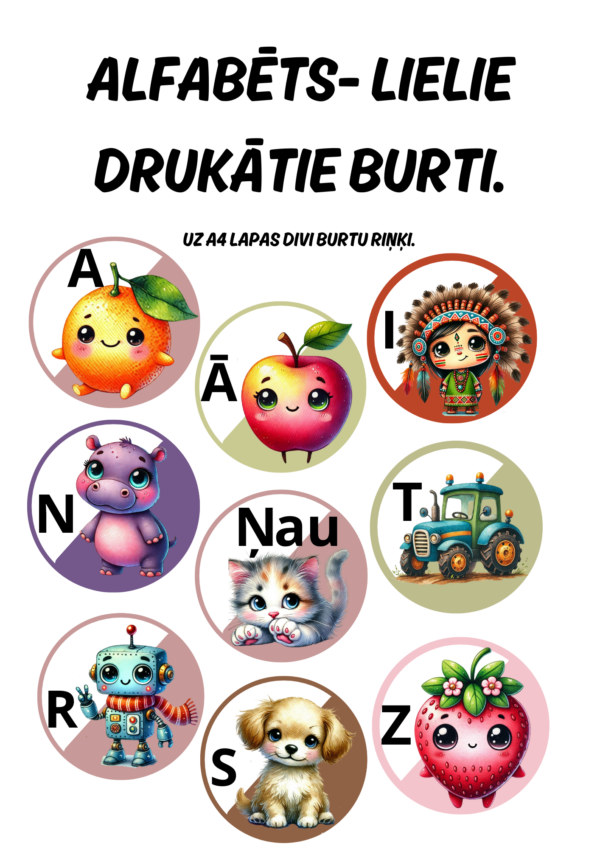 Alfabēts - lielie drukātie burti. - Mācību materiāli