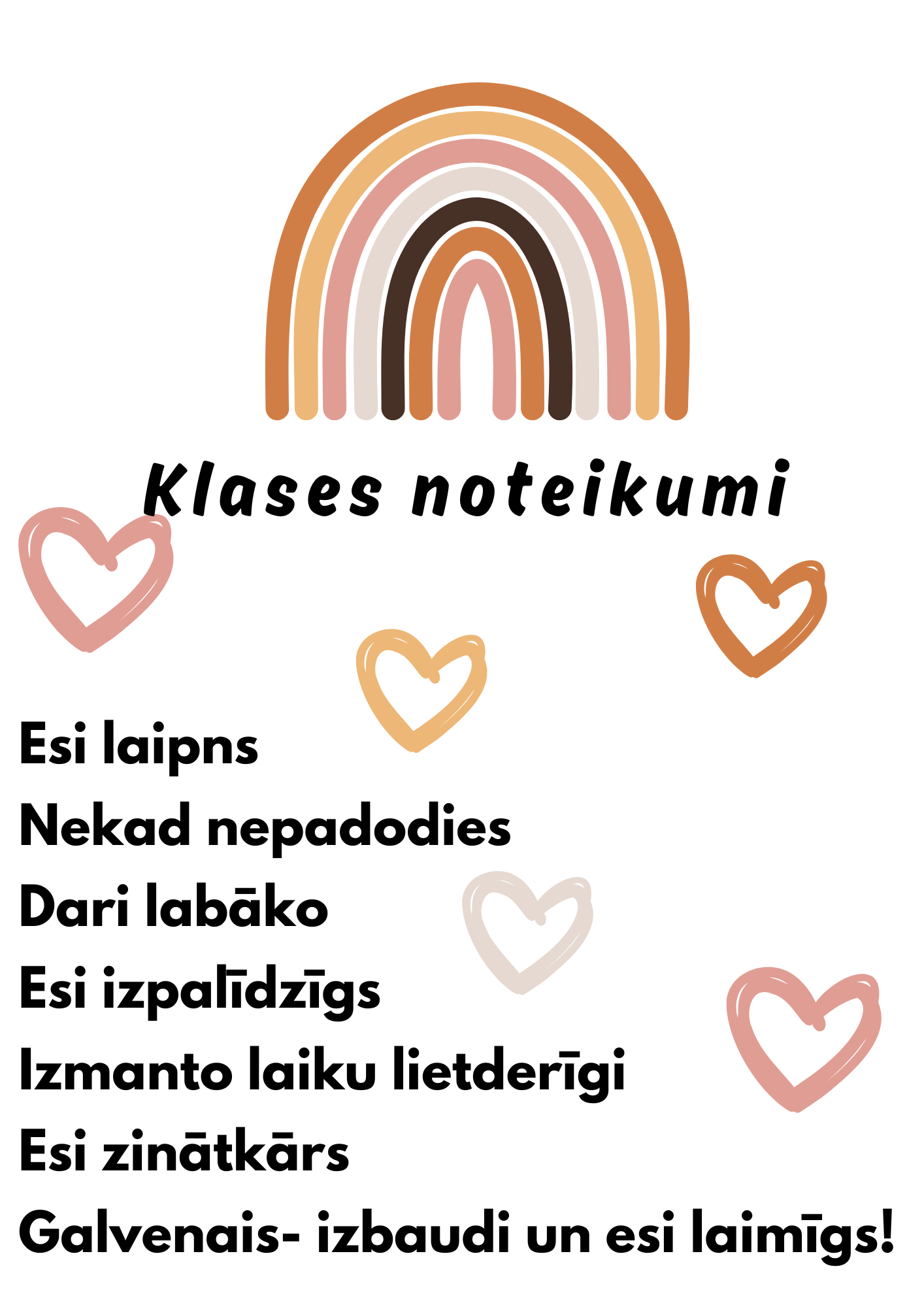Atgādne: Klases noteikumi - Mācību materiāli