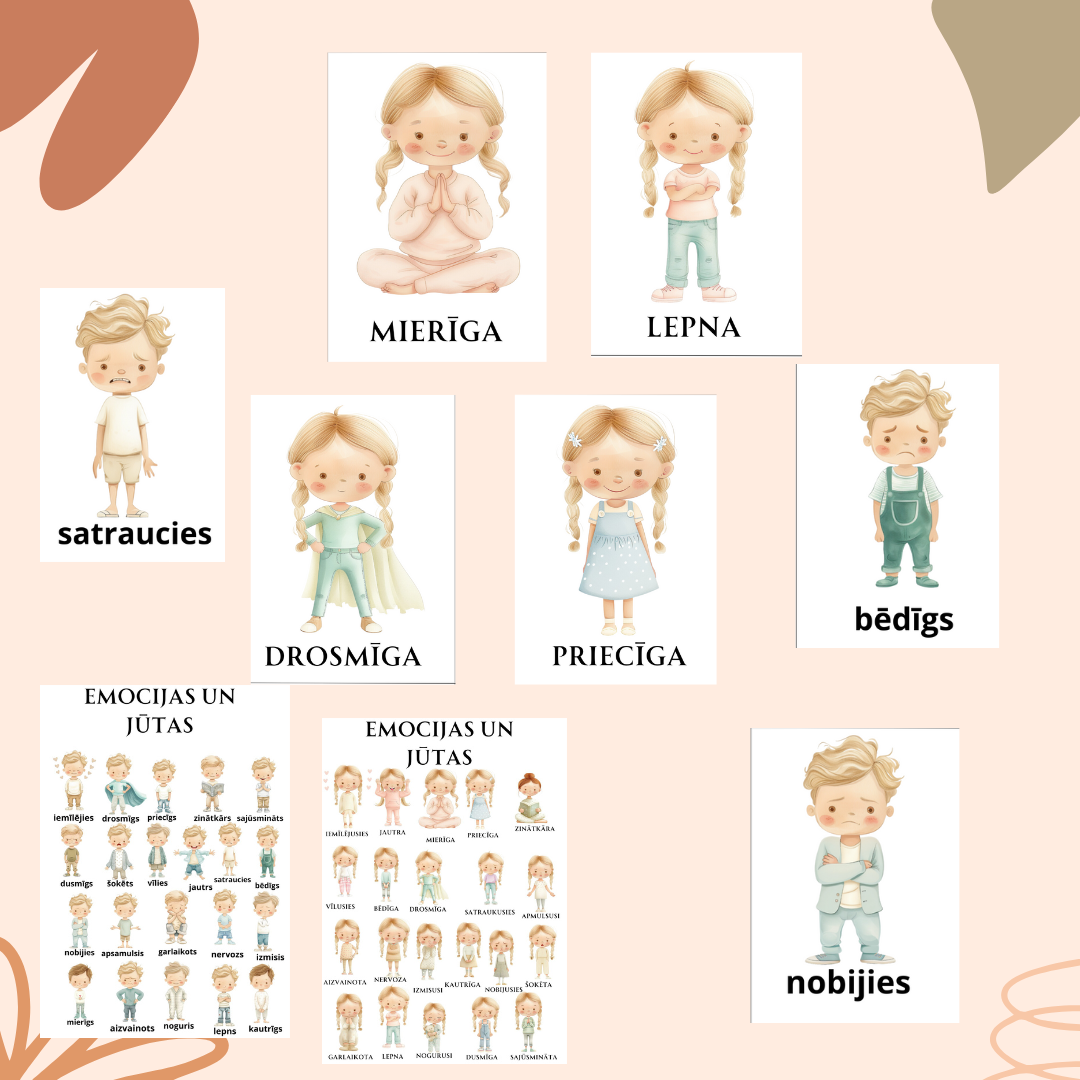 Emocijas un jūtas. Mazās atgādnes. - Mācību materiāli