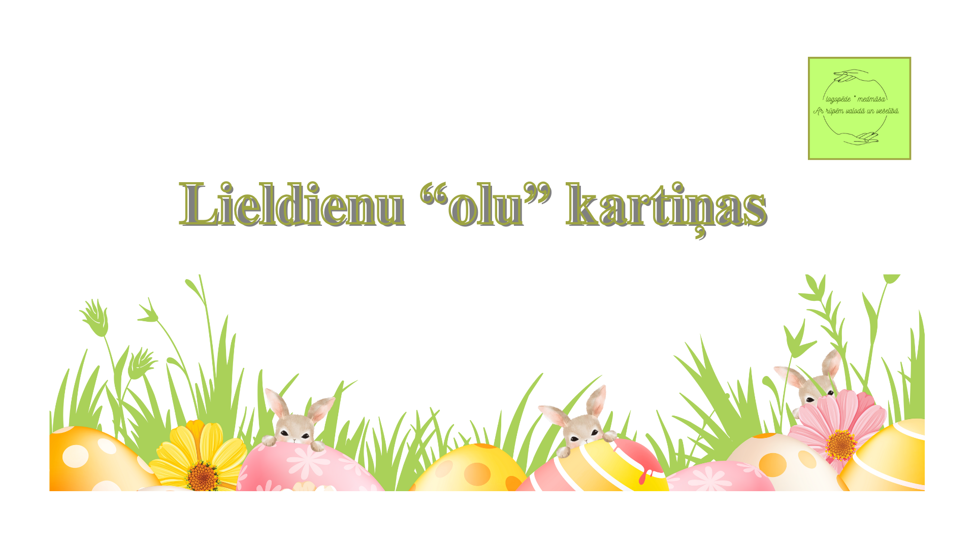 Lieldienu kartiņas - Mācību materiāli