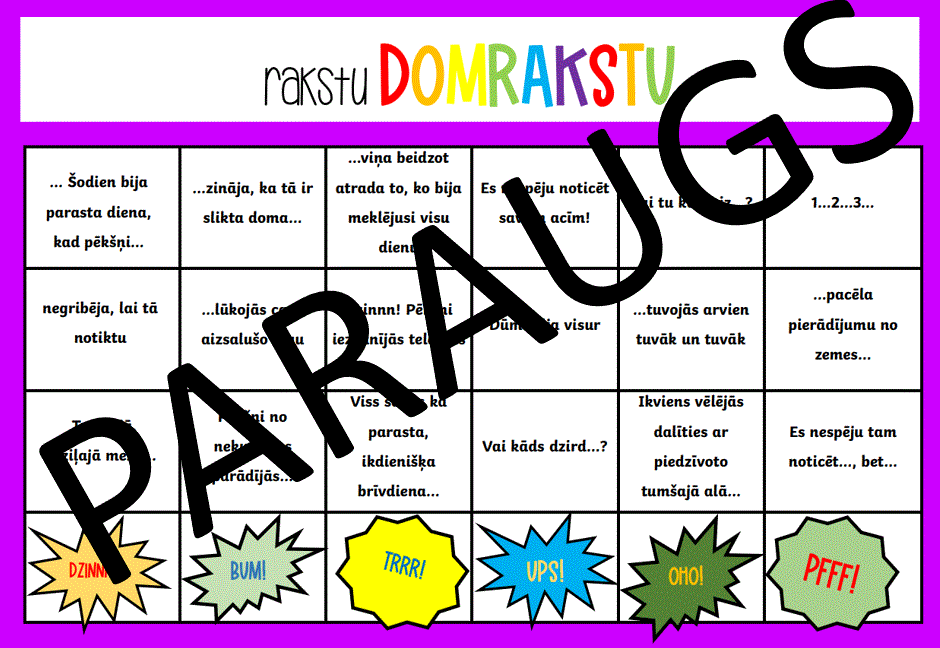 Rakstu teikumu, teikumu sākumi, palīdzības kubi rakstītprasm - Mācību ...