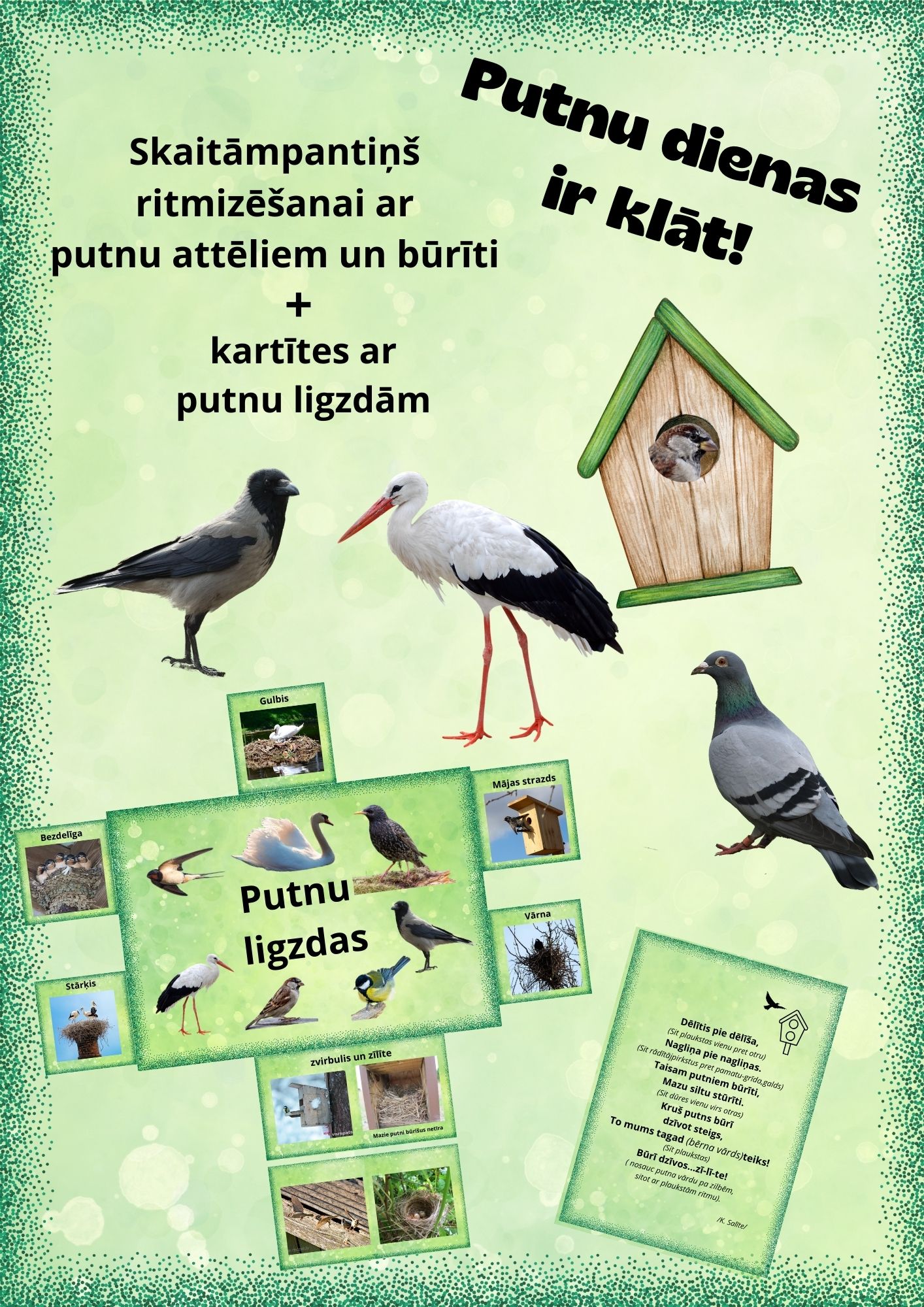 Iepazīsti putnus! - Mācību materiāli