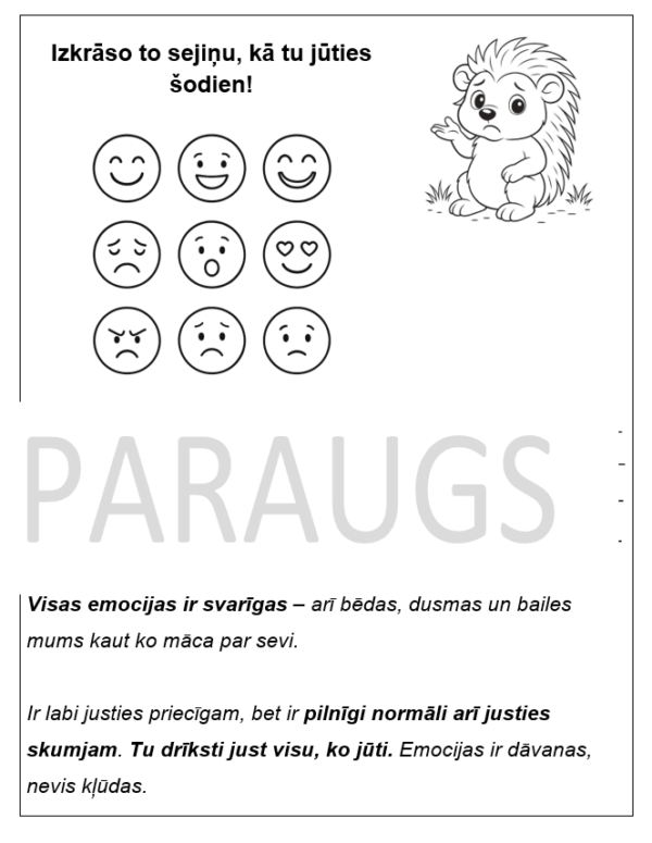 Pašvērtējums un emocijas. - Mācību materiāli