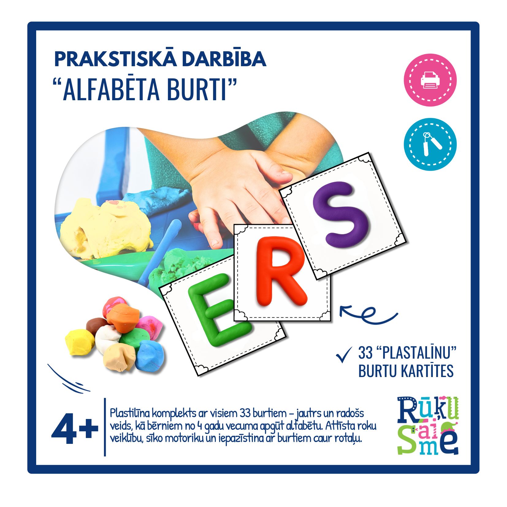 Prakstiskā darbošanās "PLASTILĪNA BURTI"- alfabēts, rokdarbi - Mācību ...