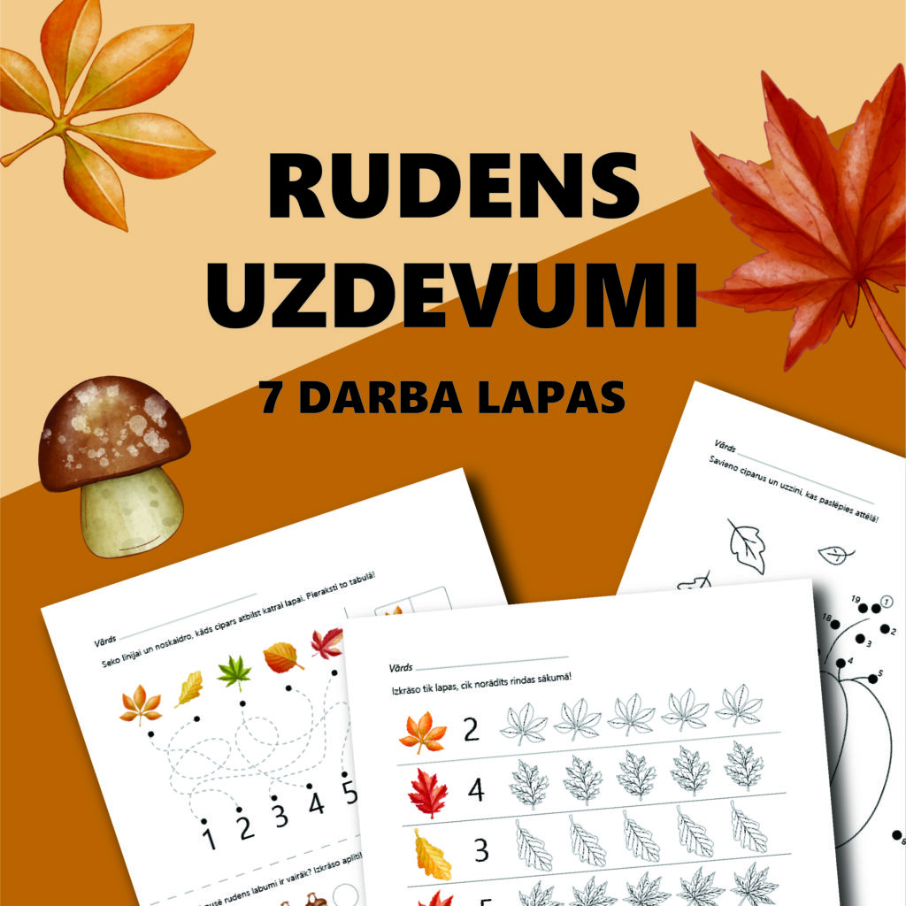 Rudens uzdevumi I 3-4 g. I 7 darba lapas - Mācību materiāli