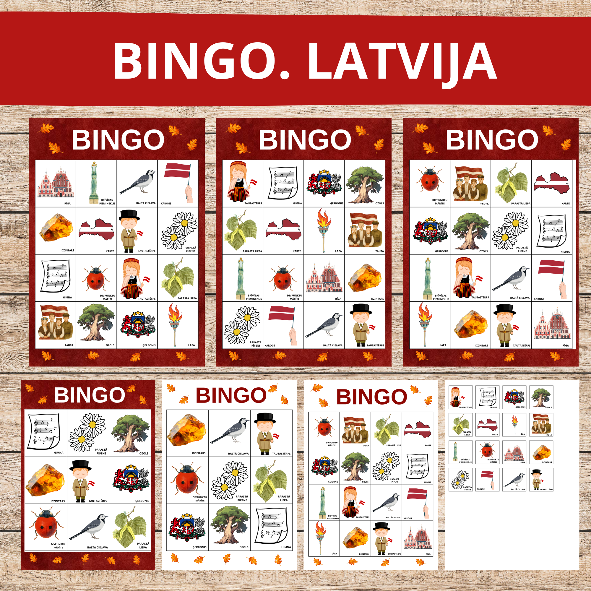 BINGO SPĒLE. LATVIJA. - Mācību materiāli