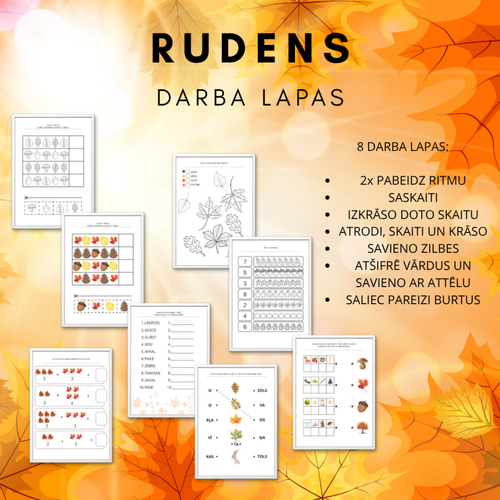Rudens darba lapas - Mācību materiāli