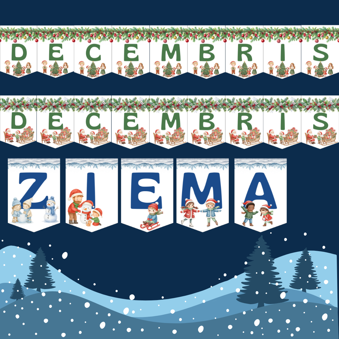 Karodziņi- DECEMBRIS, ZIEMA. - Mācību materiāli