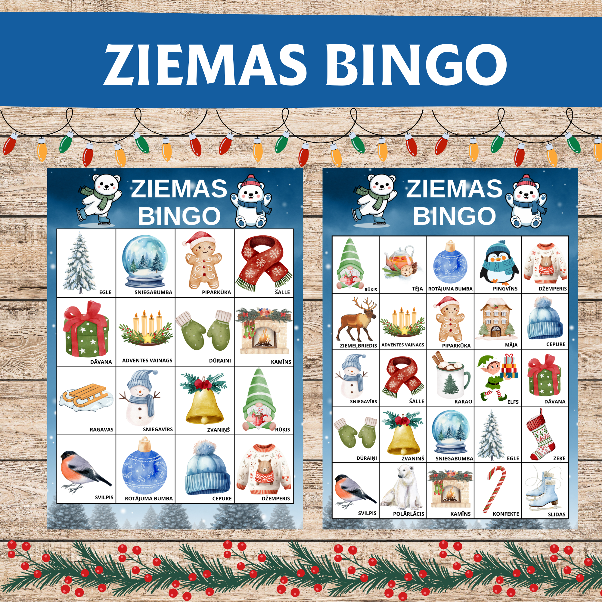 ZIEMAS BINGO. - Mācību materiāli