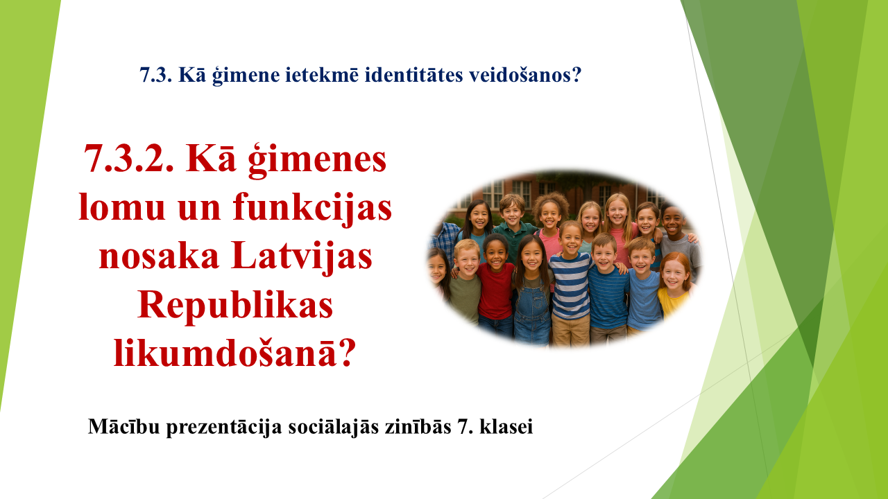 7.3.2. Kā ģimenes lomu un funkcijas nosaka LR likumd. - Mācību materiāli