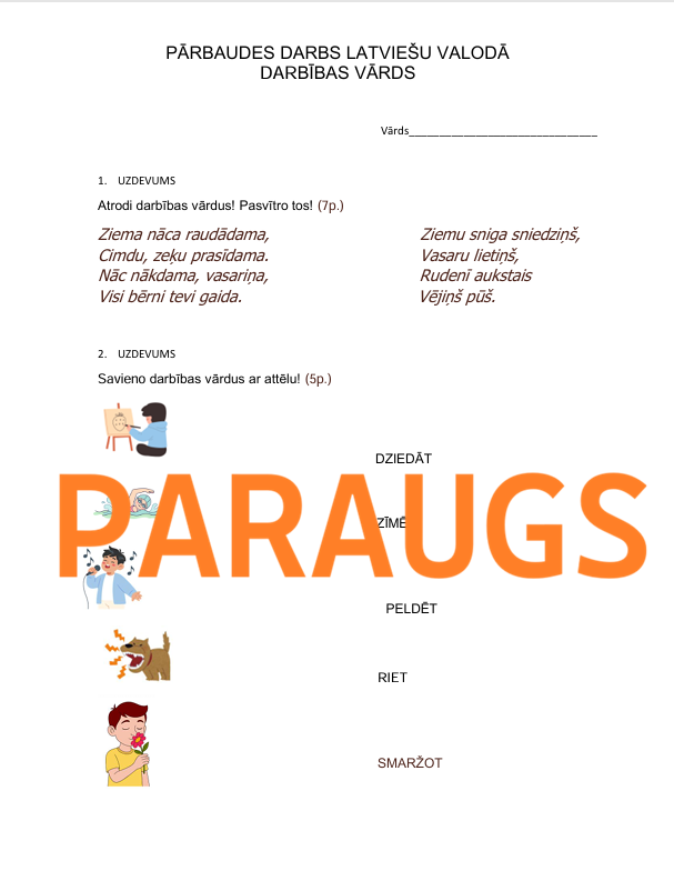 PD Darbības vārds (spec.sk) 3.-4.klase - Mācību materiāli