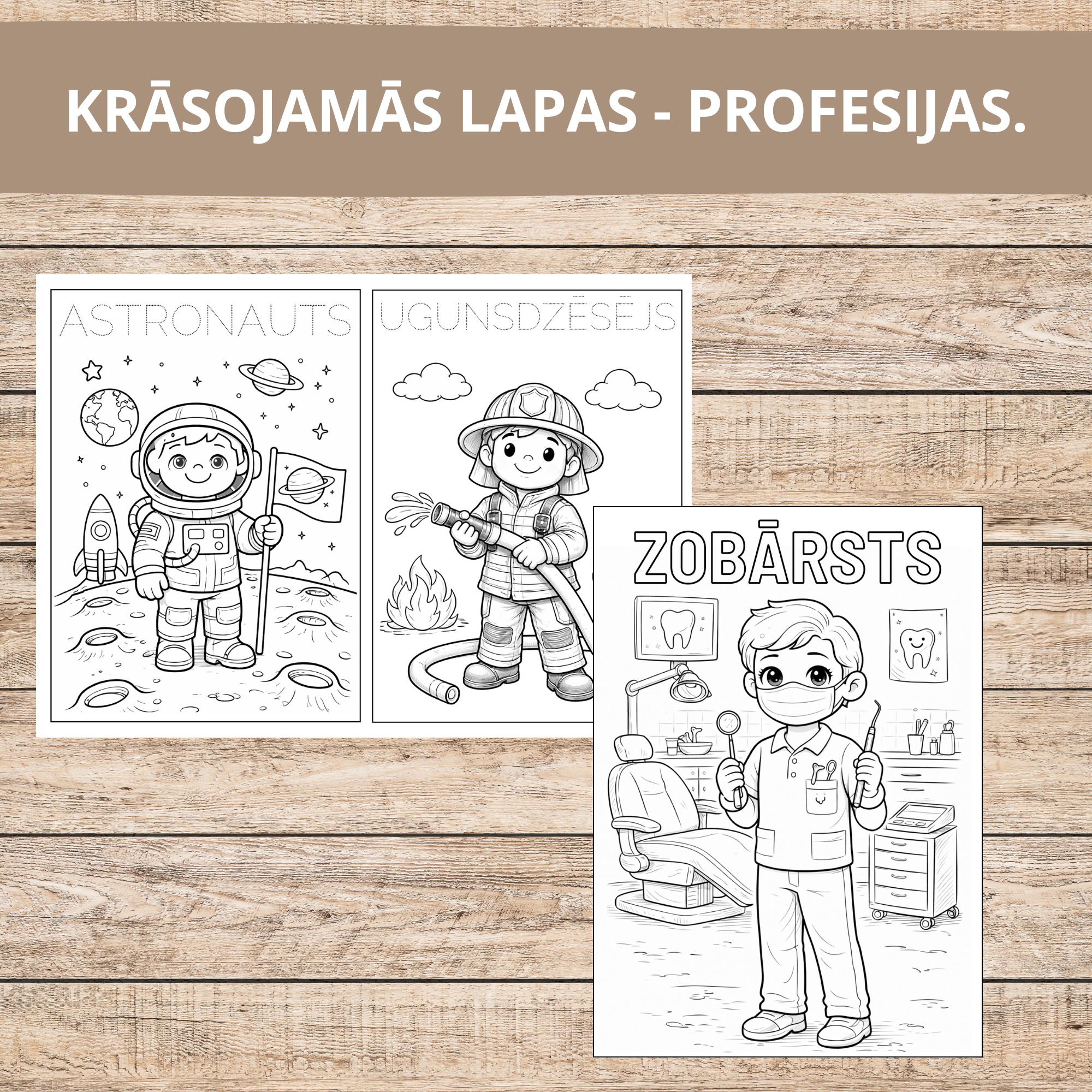 KRĀSOJAMĀS LAPAS - PROFESIJAS. - Mācību materiāli